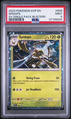 2023 POKEMON SVP EN-SV BLACK STAR PROMO #009 SPIDOPS PSA 9 | eBay