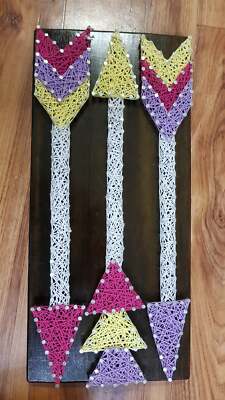 Colourful Eclectic Tribal Arrow String Art Wall Art Timber Sign Home ...