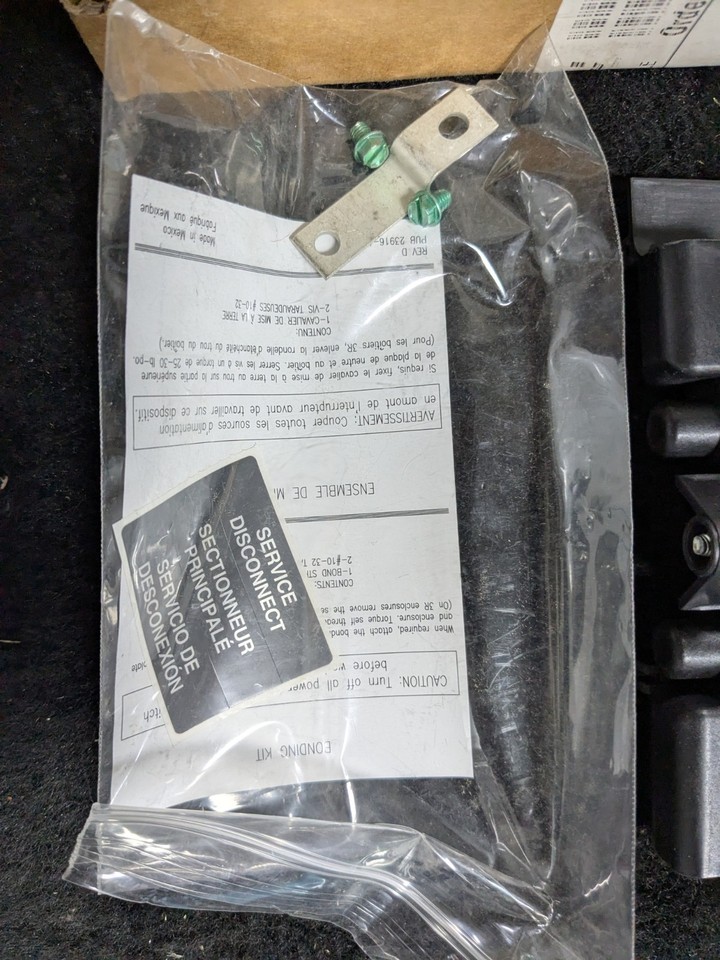 Eaton Disconnect Switch DH030NK Neutral Ground Kit 30-60 Amps, 600V Max ...