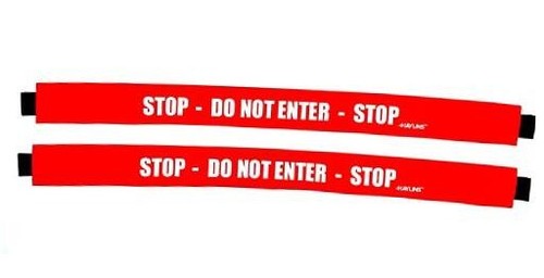 Stop Do Not Enter Sign with Magnetic Ends Nylon Door Barricade Barrier ...