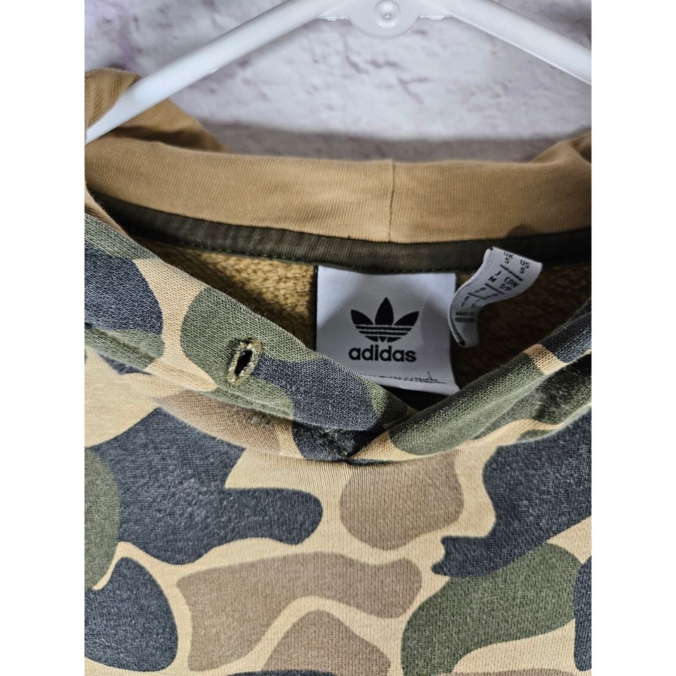 Adidas Originals Camo Camouflage Drip Effect Hoodie Sweatshirt Size ...