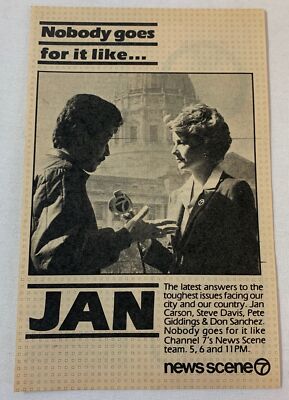 1980 KGO tv news ad~ JAN CARSON | eBay