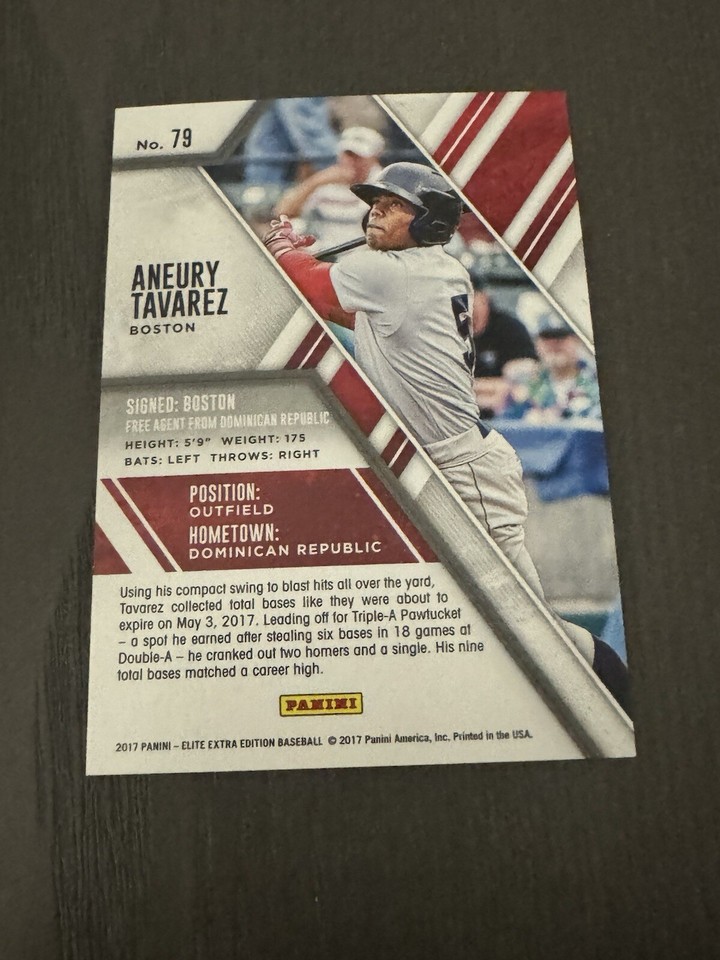 2017 Panini Elite Extra Edition /999 #79 ANEURY TAVAREZ Baseball Card ...