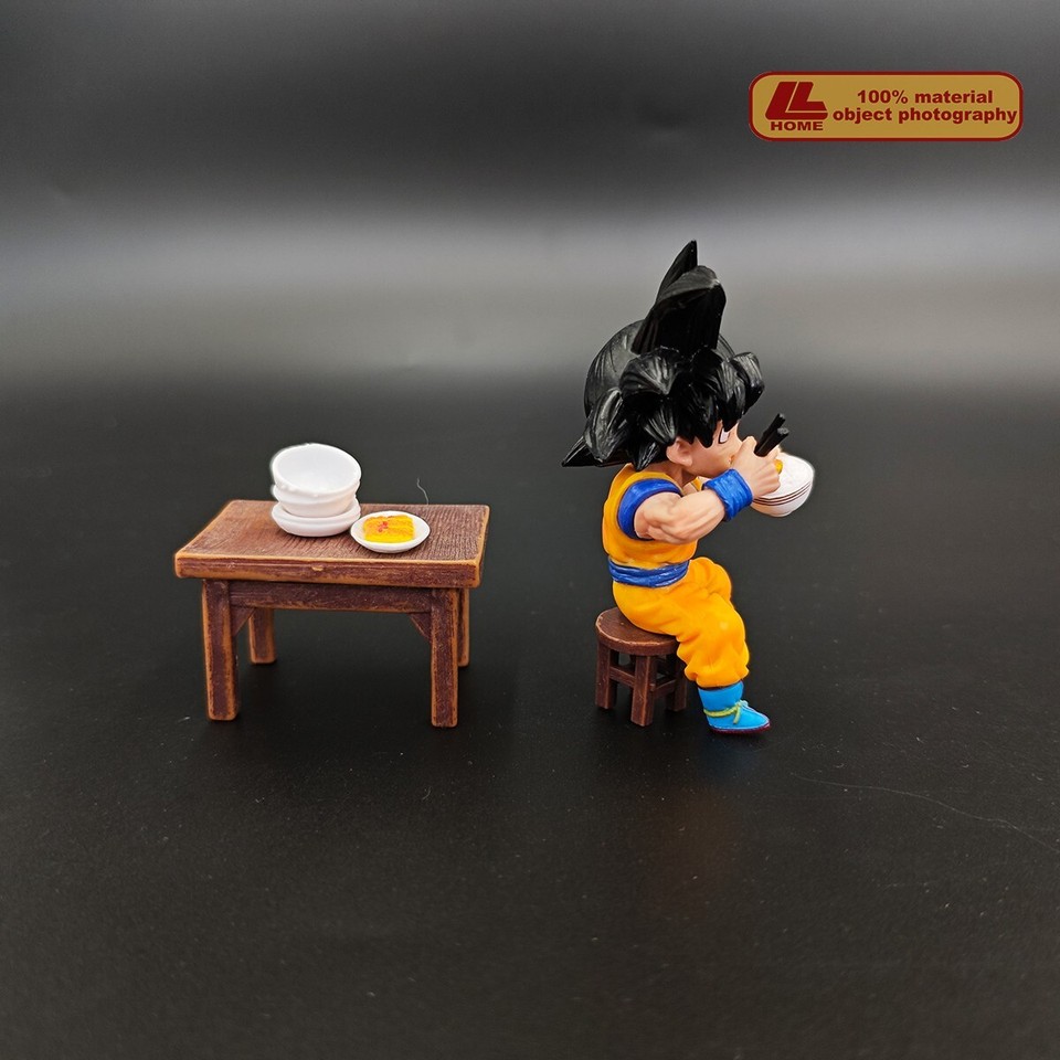 Anime Dragon Ball Z Son goku eating rice cute happy 1PC Figure Statue ...