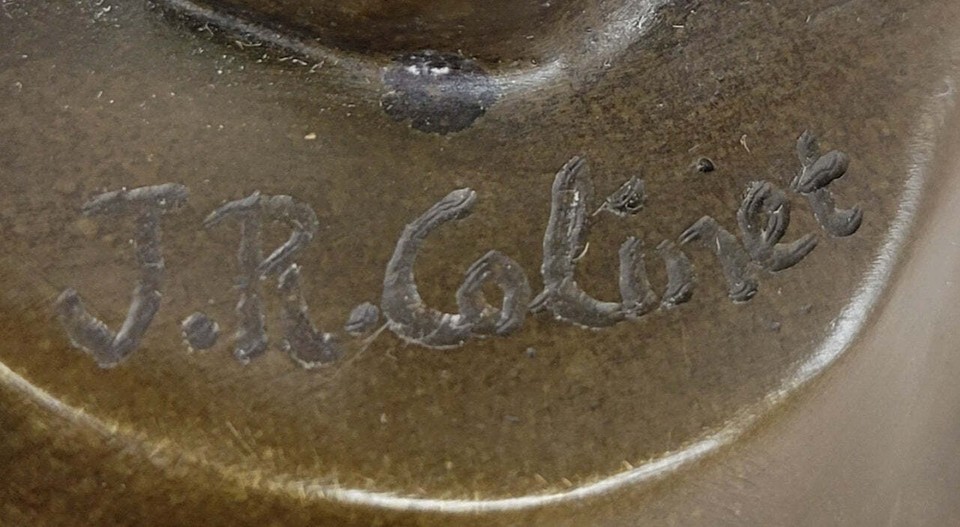 Ankara Snake Dancer Art Deco Nouveau Bronze Sculpture Signed J.R ...