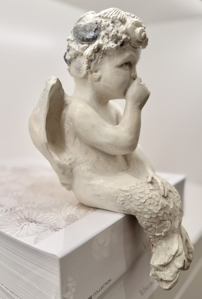 Vintage R Shipman Cherub Seashell Mermaid Shelf Sitter Statuette c.1999 ...