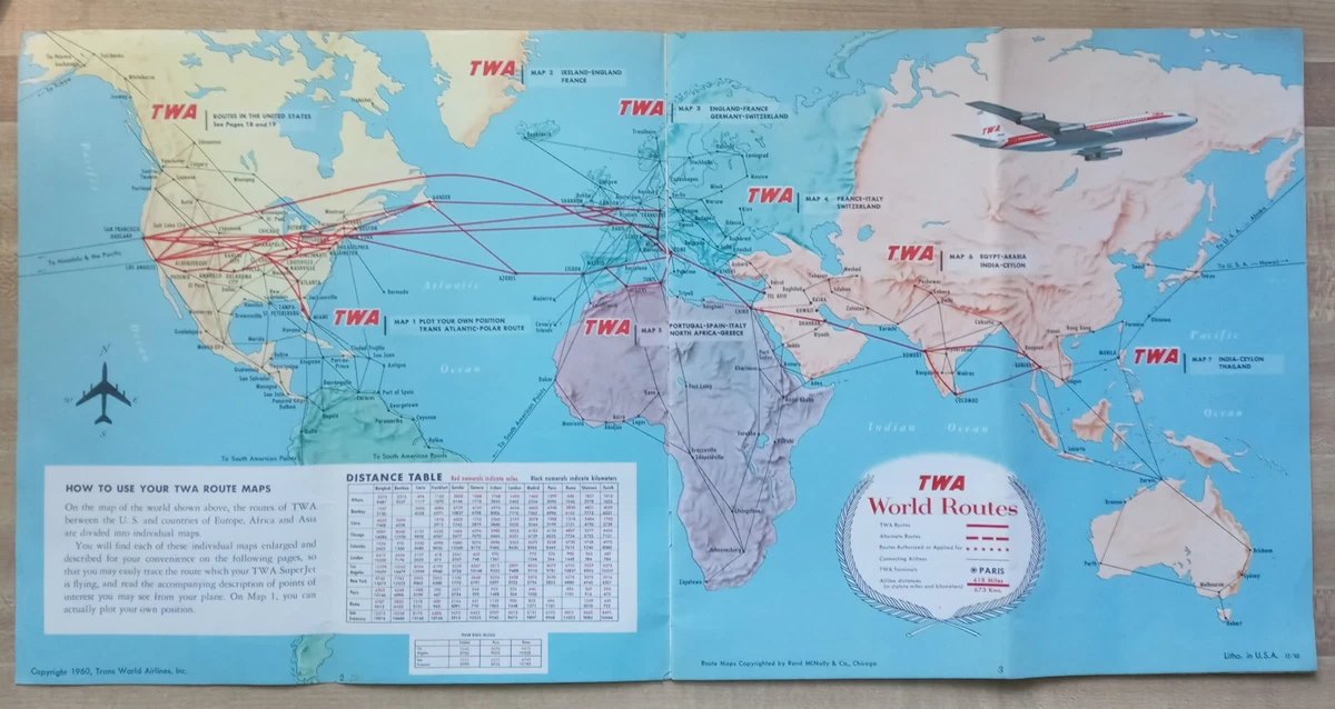 International Flight Paths Map