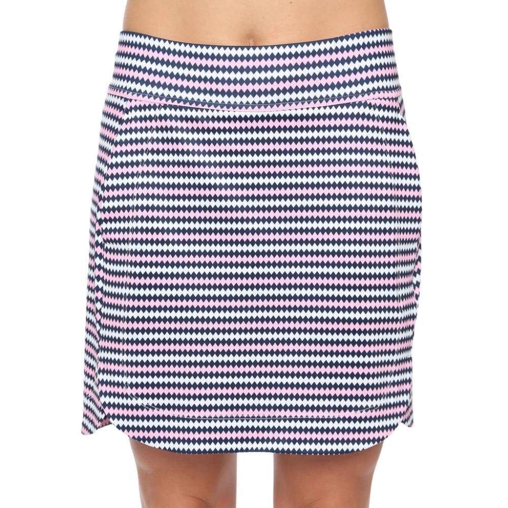 NWT BELYN KEY Navy Blue Petal Pink Diamond Panel Knit GOLF SKORT - XS ...