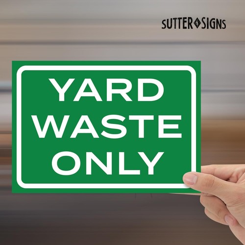 4pcs Weatherproof Yard Waste Stickers 10" x 7" | Self-Adhesive for ...