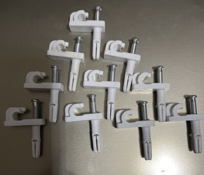 Rubbermaid Style Plastic wire shelf clips For Drywall. 10 Pc Lot | eBay