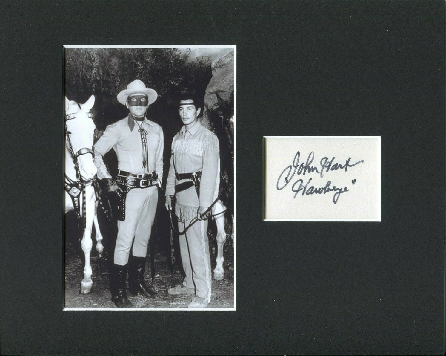 John Hart Lone Ranger Cowboy Western Rawhide Signed Autograph Photo ...