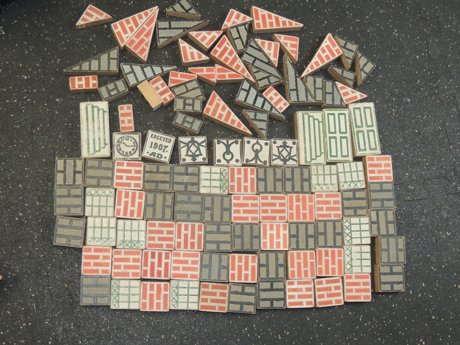 Lot of Vintage Toy Blocks 1907 The Embossing Company | eBay