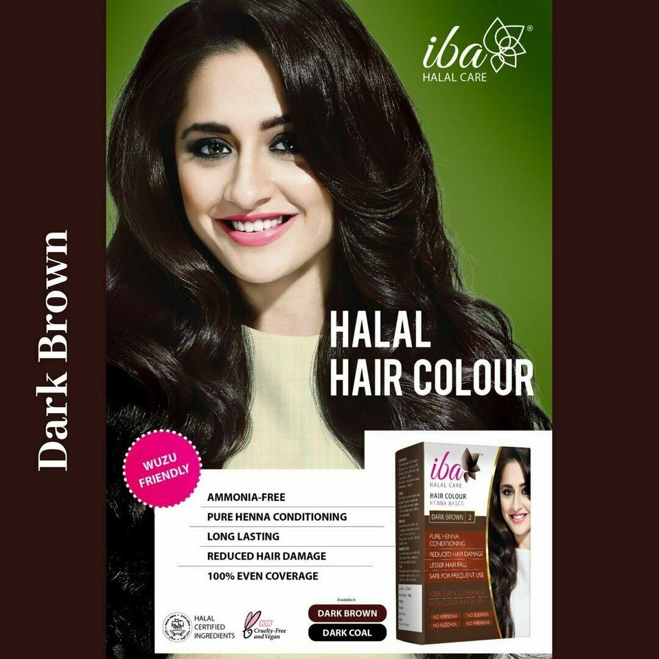 Iba Halal Care Henna Based Hair Color, Dark Brown, Rich Colour In 30 ...