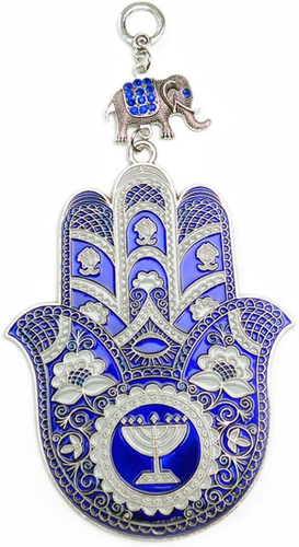 Turkish Hamsa Hand Wall Hanging Decor, Handmade Metal Fatima Hand with ...