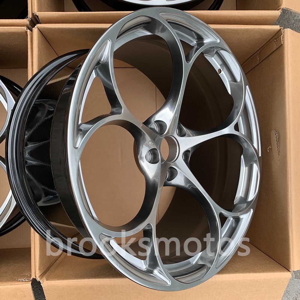 FOR ALFA ROMEO GIULIA QV 19" HYPER BLACK FULL FORGED WHEELS RIMS 19X8.5 ...