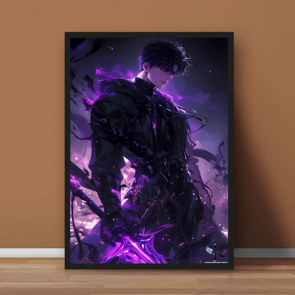 Solo Leveling Jin-Woo Shadow Monarch Poster Print - No Frame | eBay