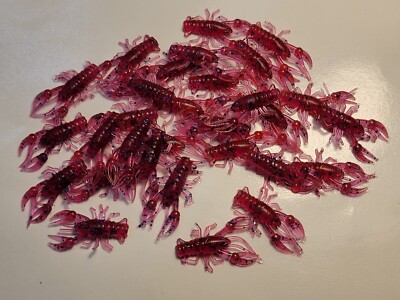 (30) 1" MINI CRAW Crappie Panfish Jig Crawfish Lure Soft Plastic Solid ...