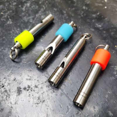 Hot 1PC Glow in the Dark Titanium Whistle Emergency Survival Safety ...