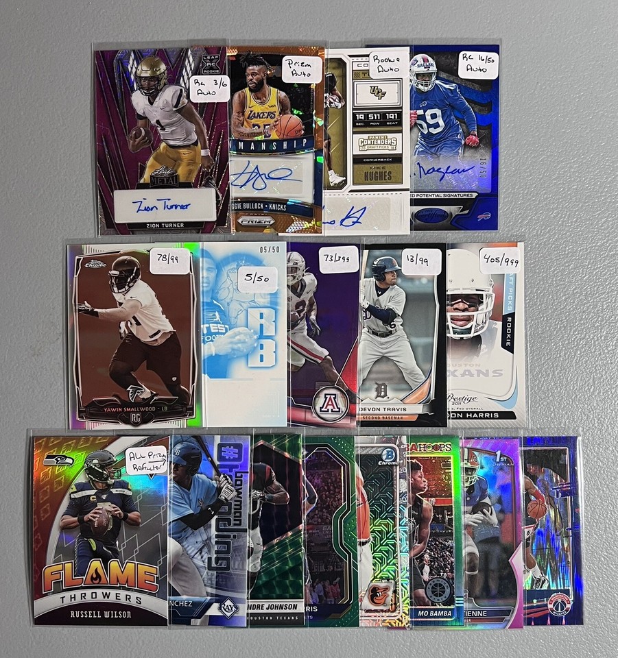 HUGE LOADED CARD PATCH AUTO ROOKIE INSERT #'D SPORTS CARD COLLECTION ...