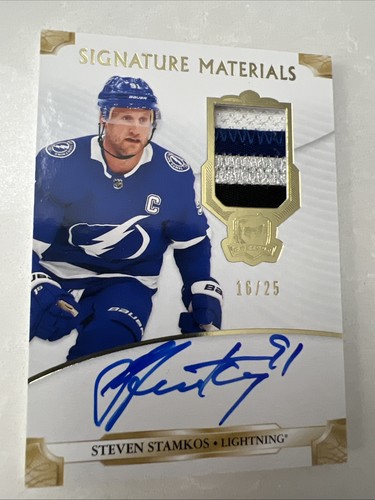 2019-20 UD The Cup Signature Materials Auto Patch Steven Stamkos /25 # ...