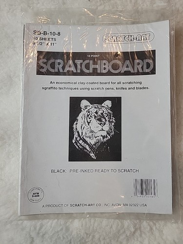 Scratch Art Paper Scratchboard Craft Drawing 10 Point 10 Sheets SB-B-10 ...