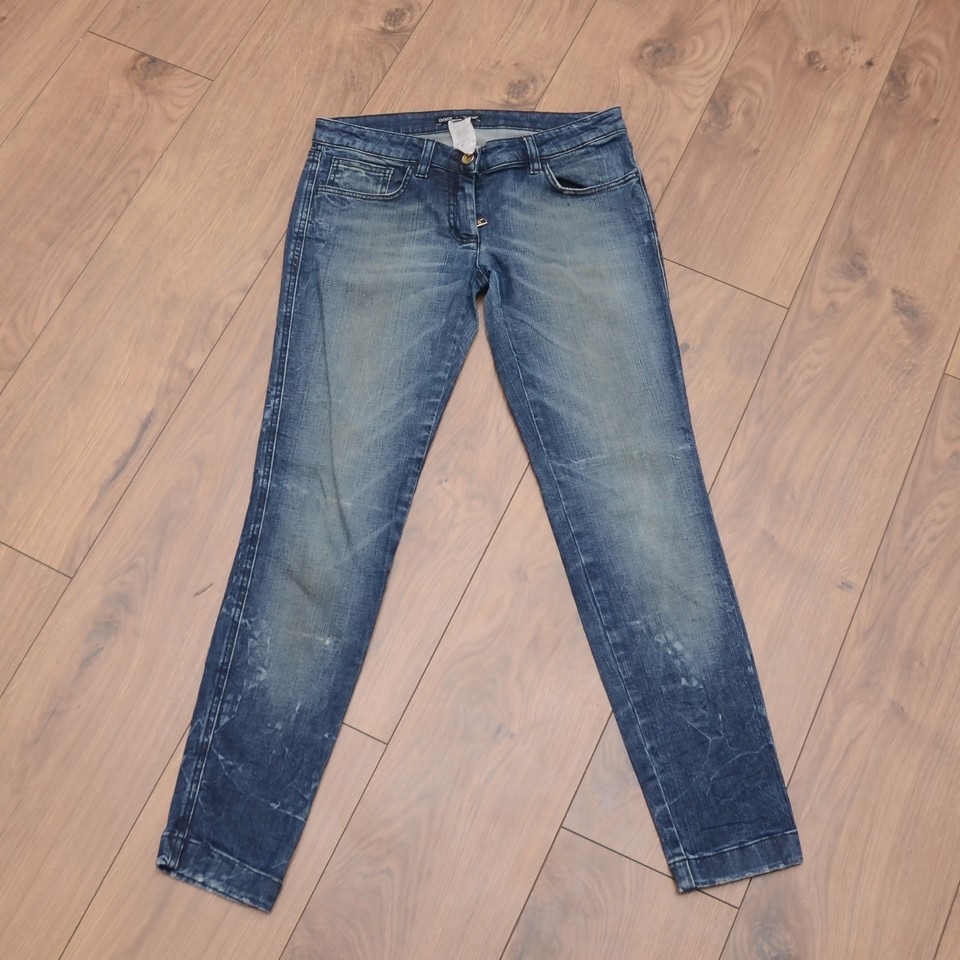 Dolce Gabbana D&G Lace Back Pockets Jeans Pants Vintage Y2K Distressed ...