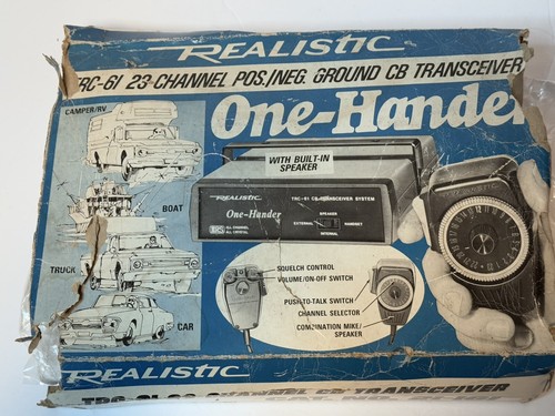 Vintage Realistic One-Hander TRC-61 CB Transceiver System 23 Channel ...