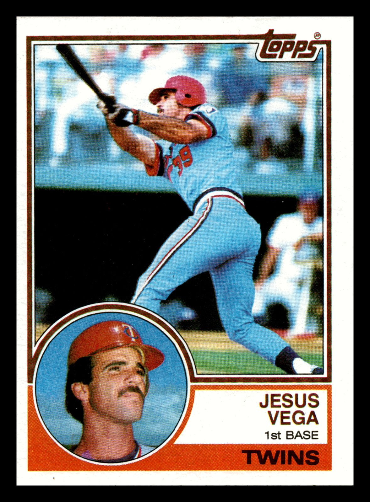 1983 Topps Jesus Vega RC Rookie Twins #308 VG-EX Vintage | eBay