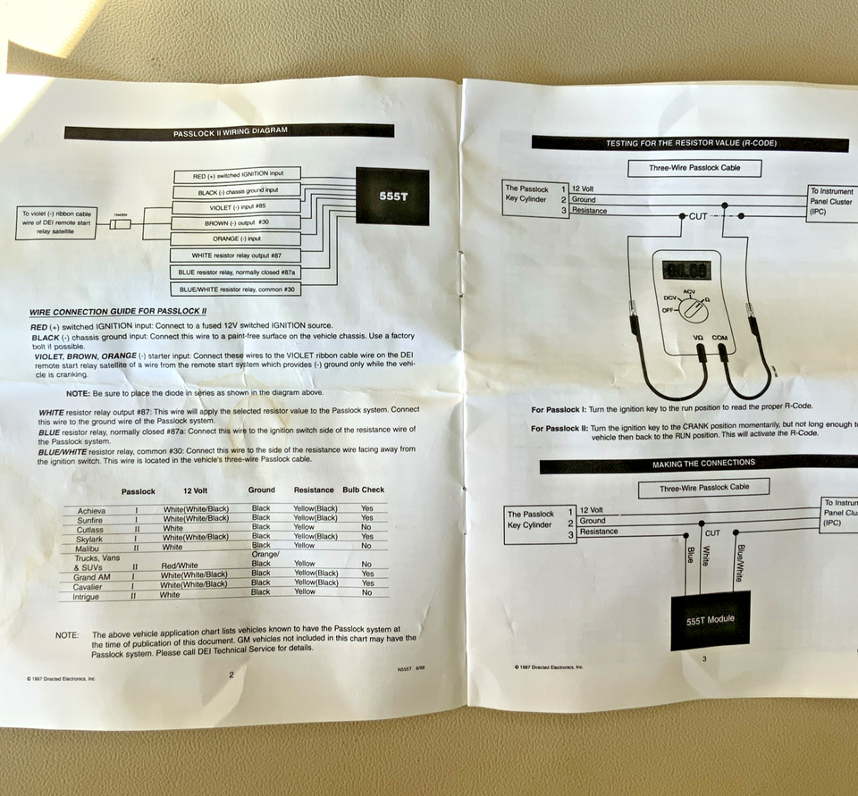 Directed Electronics DEI 555T, GM Passlock Interface Module / PK1 PK2 Bypass | eBay