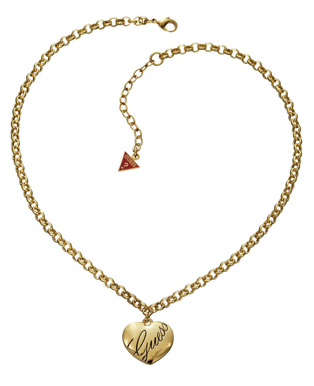 Guess Heart Charm Chain Necklace at Daniel Gilmore blog