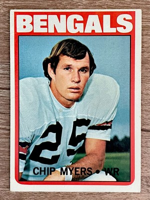 1972 Topps #17 Chip Myers Rookie Vintage Football Card Cincinnati ...