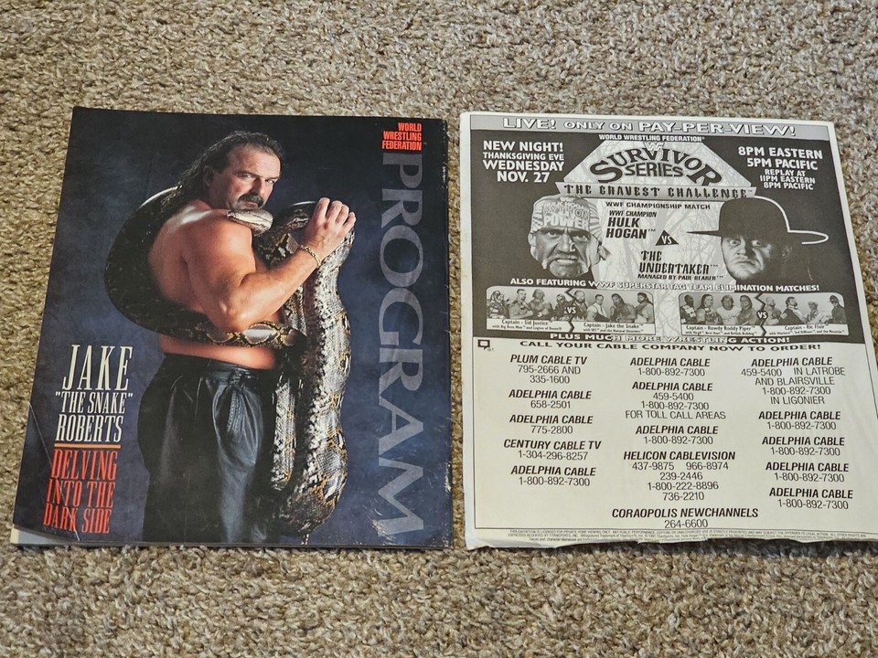 wwf PROGRAM VOLUME 195 LINEUP SHEET CATALOG POSTER MAGAZINE wrestling ...