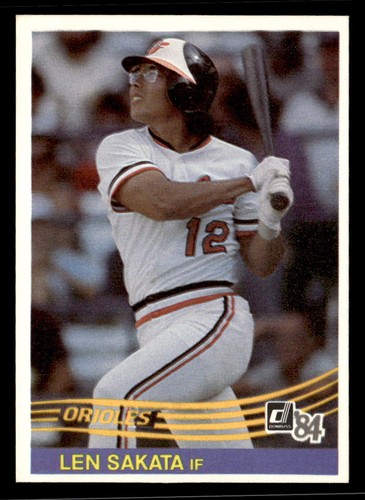 Lenn Sakata 1984 Donruss Card #620 Baltimore Orioles | eBay