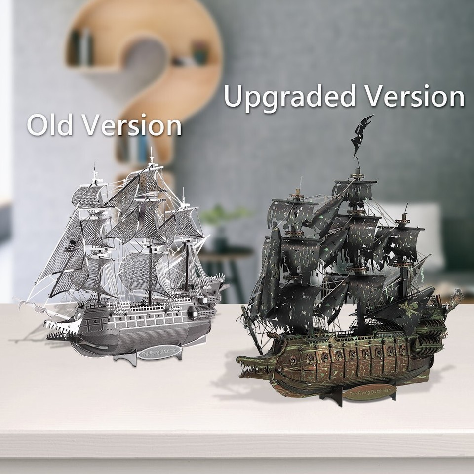 Cubic Fun 3D Puzzle LED Flying Dutchman Pirate Ship Model Ghost DIY ...