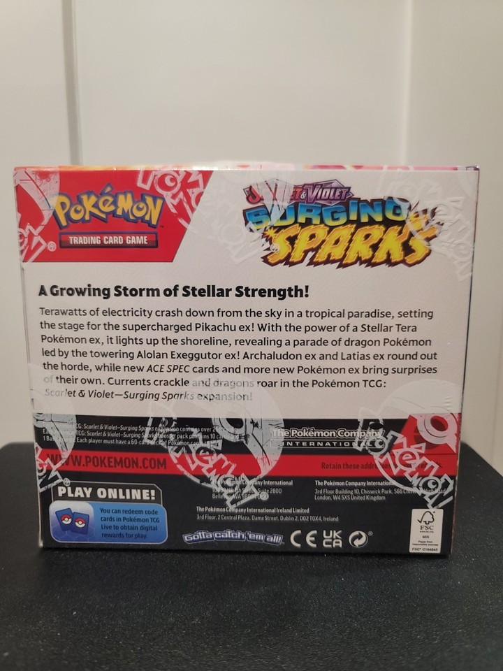 Pokemon TCG Scarlet & Violet Surging Sparks Booster Box FACTORY SEALED ...