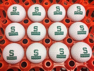 12 Michigan State University Spartans logo golf balls - NCAA - Free ...