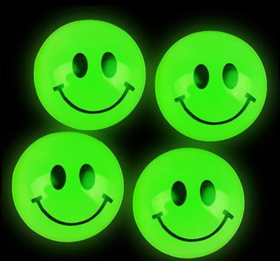 860 Bouncy Balls 1" Bounce Super Glow Dark Smiley Face Smile Wholesale ...