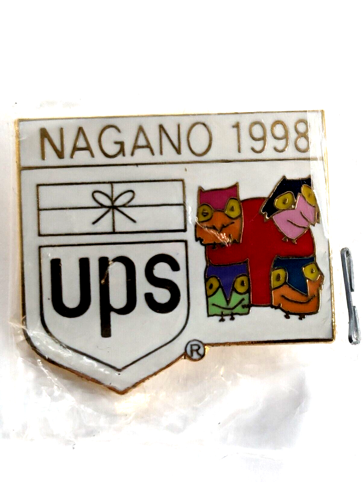 UPS United Parcel Service Logo Nagano 1998 Olympic Mascot Owls Japan ...