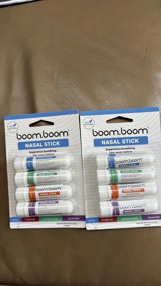 BoomBoom Nasal Inhaler Stick Energy Boost Focus Aromatherapy Essential ...
