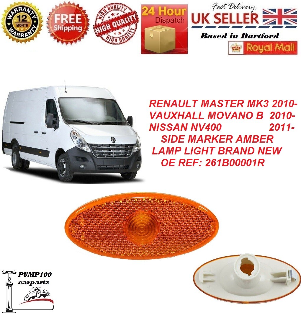 SIDE INDICATOR FOR RENAULT MASTER VAUXHALL MOVANO B NISSAN NV400 LIGHT ...