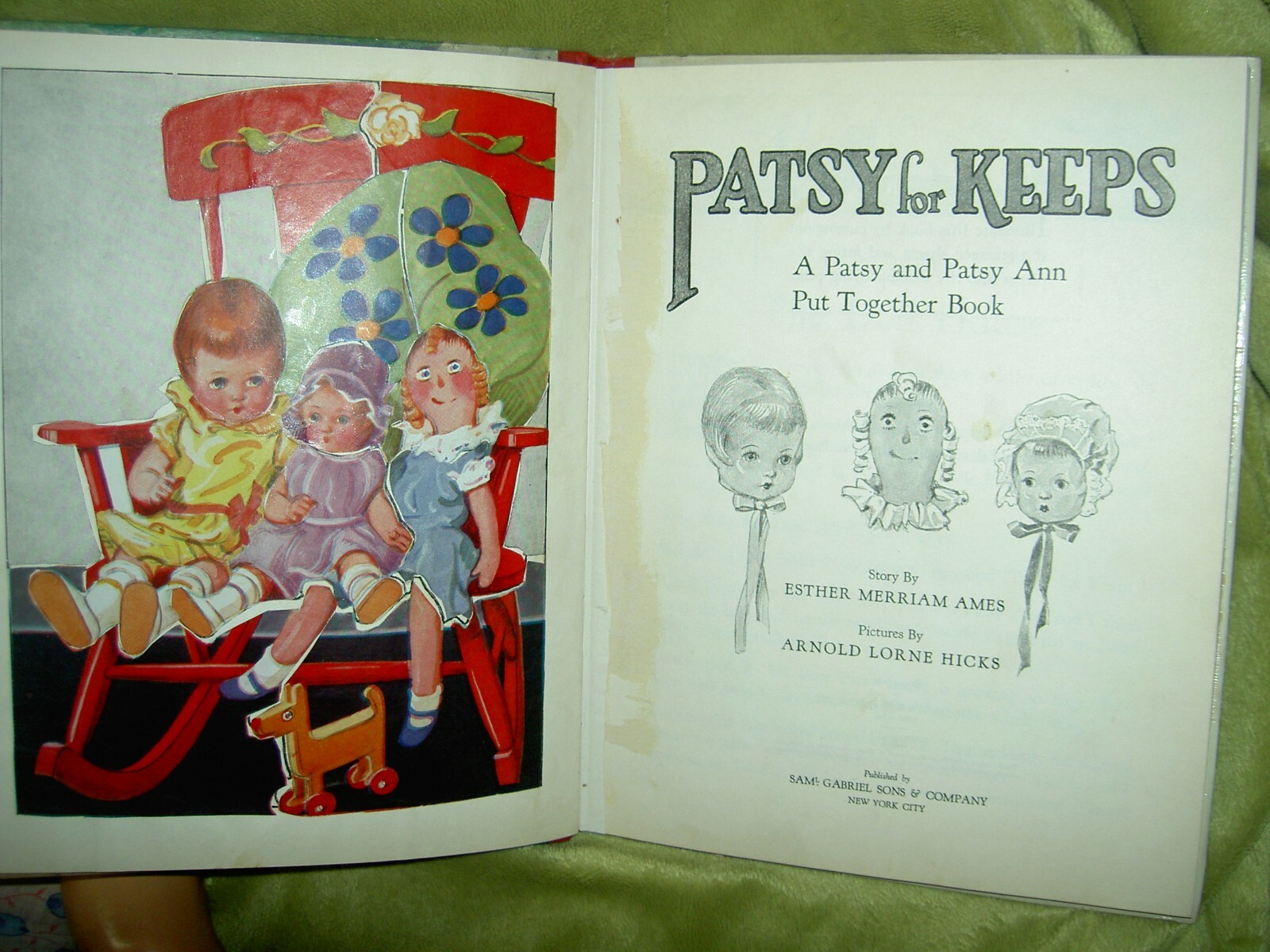 Outstanding 19" tall, compo Effanbee PATSY ANN doll 1932 & book ALL ...