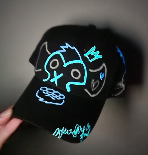 Jinx Hat Arcane Hat Official League of Legends Hat Glow In The Dark Cap ...