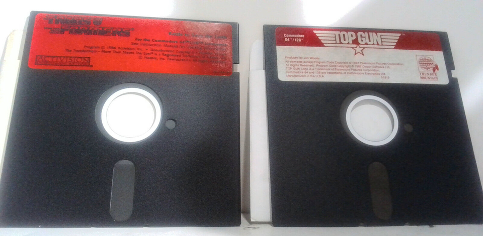 SUPER RARE Transformers Battle to Save the Earth Commodore 64 & Top Gun ...