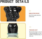 Female Body Form black plastic torso mannequin store clothing display ...