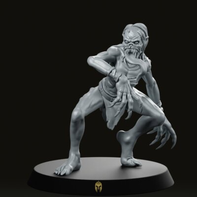 DND Ghoul 2 Miniature Fantasy Pathfinder Spelljammer 28mm to 35mm scale ...