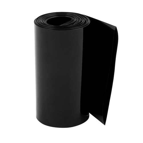 85mm Flat Width 10M Length PVC Heat Shrink Tube Black for 18650 Battery ...