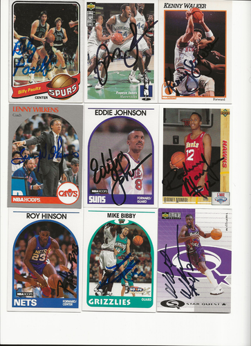 NBA BASKETBALL 9 CARD AUTOGRAPHED LOT | eBay