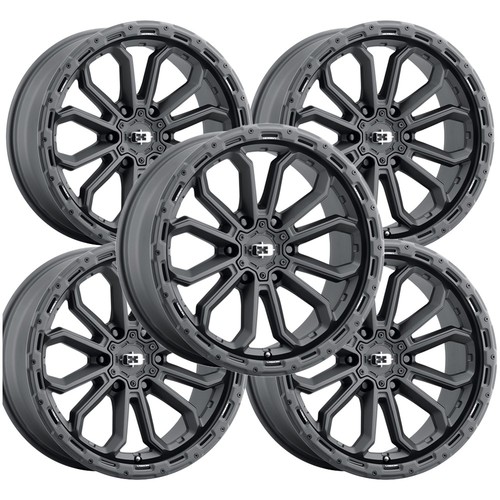 (Set of 5) Vision 405 Korupt 20x9 6x5.5" +0mm Satin Black Wheels Rims ...