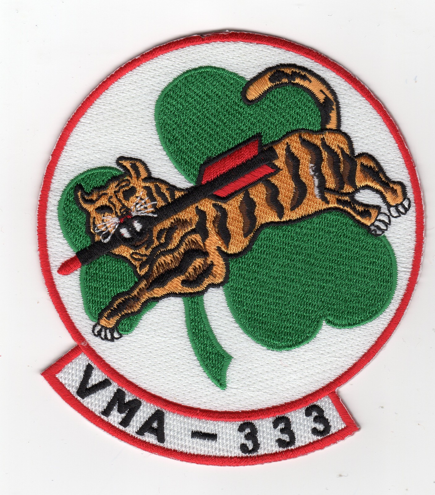 VMA-333 Tiger/Missile - Cloverleaf in back ground BC Patch Cat. No ...