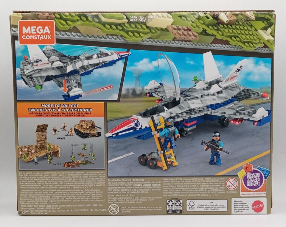 Mega Construx Bricks Fighter Jet Building Set - 2 Figures 221 Pieces | eBay